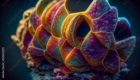 Colorful Abstract Fibonacci Fractalized Background Inspired By Biological Microstructures Hd