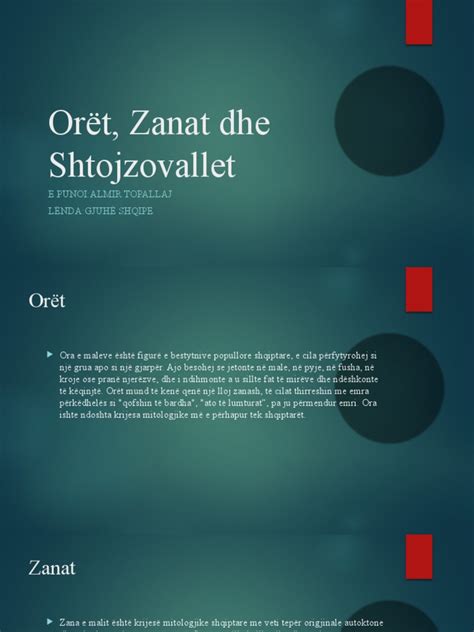 Orët Zanat Dhe Shtojzovallet Pdf