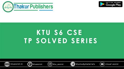 KTU S6 CSE TP SOLVED SERIES KTU ASSIST