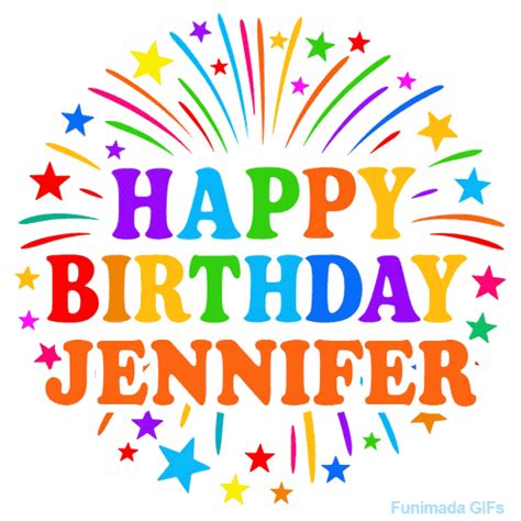 Happy Birthday Jennifer Clip Art 𝐁𝐎𝐁