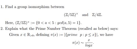 solved find a group isomorphism between z5z ×and z4z ﻿here