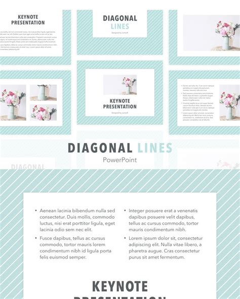 Diagonal Lines PowerPoint Template TemplateMonster