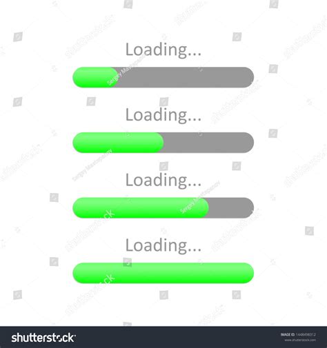 Progress Loading Bar Vector Illustration Stock Vector Royalty Free 1448498312 Shutterstock