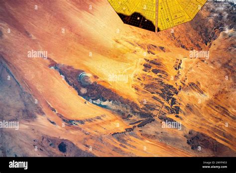 Richat Structure Sahara Desert Africa Digital Enhancement Of An