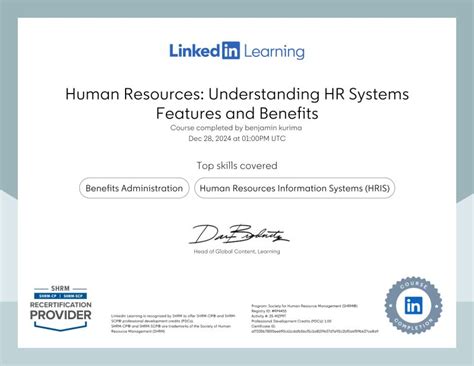 benjamin kurima on linkedin certificate of completion