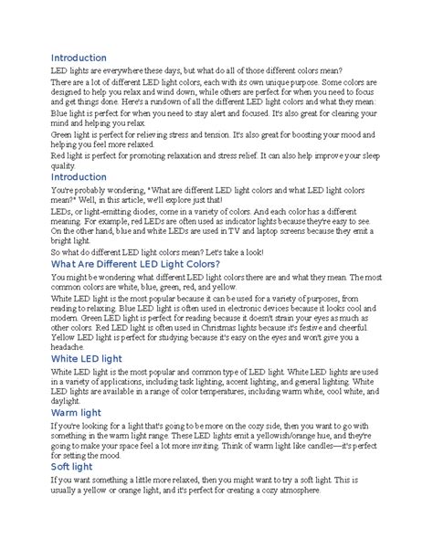 Led Lights 2 Introduction LED Lights Are Everywhere These Days But What Do All Of Those