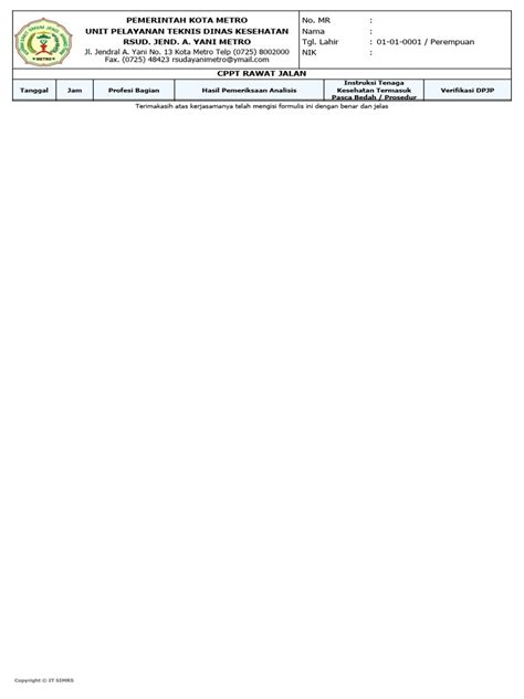 Contoh Asesmen Cppt Pdf