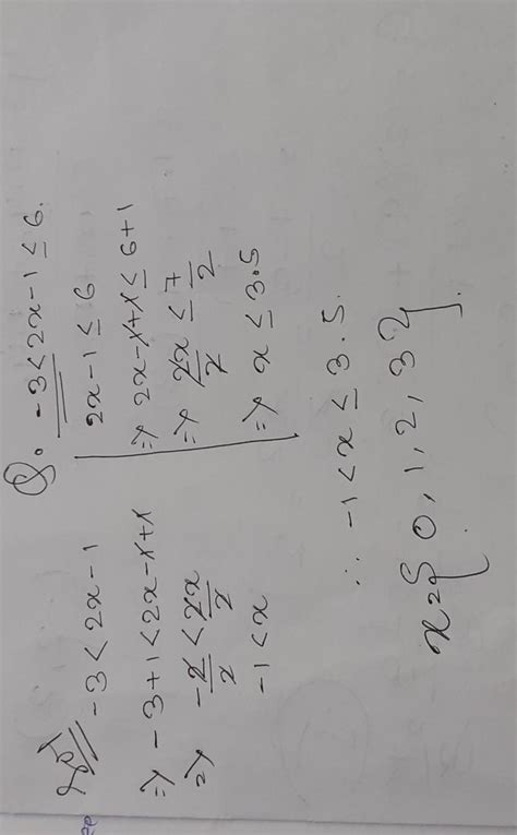 Find The Integer Values For X Which Satisfy The Inequality 3