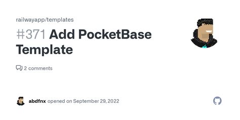 Add PocketBase Template Issue Railwayapp Templates GitHub