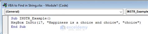 How To Find String With VBA In Excel Examples ExcelDemy