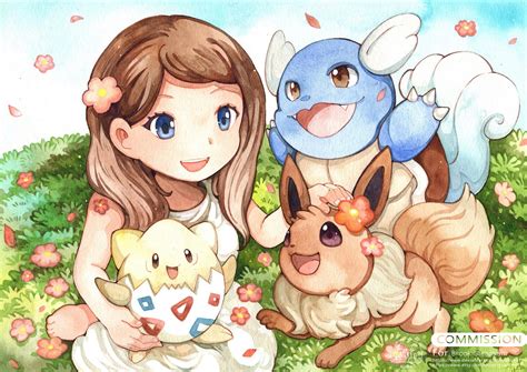 Commission Togepi Eevee And Wartortle By Revanche7th On Deviantart