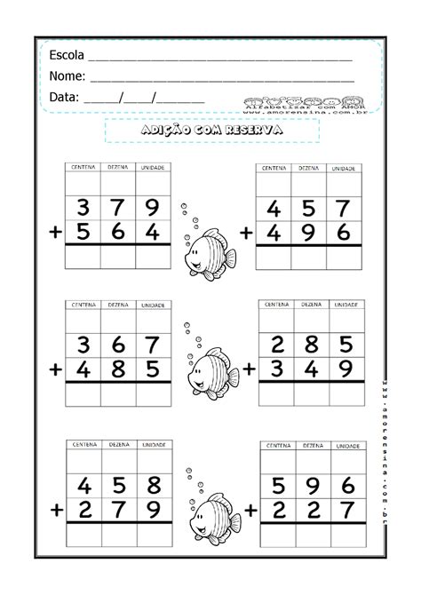 Atividade De Subtração Com Reserva 2 Ano Nazaedu