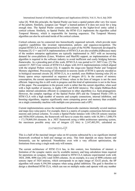 Scaling The Htm Spatial Pooler Pdf Programming Languages Computing