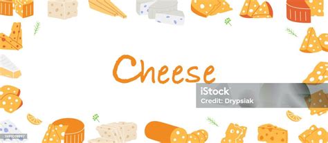 Potongan Keju Dalam Spanduk Horizontal Segitiga Dan Irisan Keju Lezat