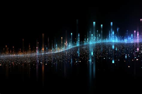 Premium Ai Image Digital Data Stream On A Dark Background Futuristic