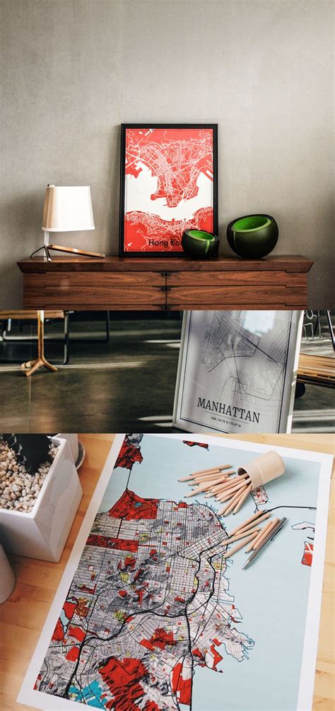 [ad] Custom Map Posters Give A Pop Of Colour To Any Room Create One At Grafomap City Map