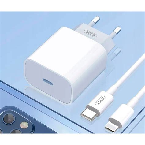 XO L USB C Lader W Lightning USB C Kabel XUSB C Hvid DKK