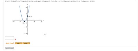 Solved Question One: Write the quadratic function in | Chegg.com