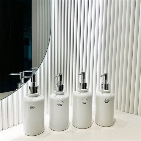디스펜서·욕실잡화 도자기 욕실 샴푸 디스펜서 핸드워시 호텔 샴푸통 4종 세트 오늘의집 쇼핑