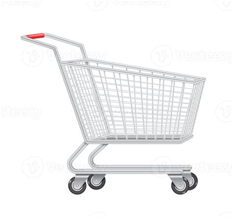 Empty Shopping Cart Side View On Transparent Background 24124679 PNG