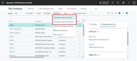 Dynamics 365 Business Central How To Import Links And Notes