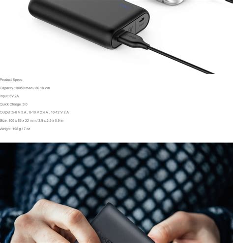 Anker A1266 Powercore Speed Series 10000mah Power Bank With Quick Charge 3 0 18 Months Warranty