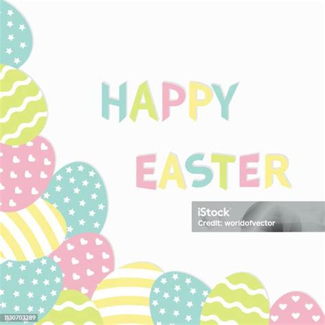 행복 한 부활절 다채로운 텍스트입니다 그려진된 계란 코너 프레임입니다 그림 포탄입니다 마음 스타 선 모양 패턴입니다 밝은 색입니다 인사말 카드입니다 흰색 배경입니다 격리