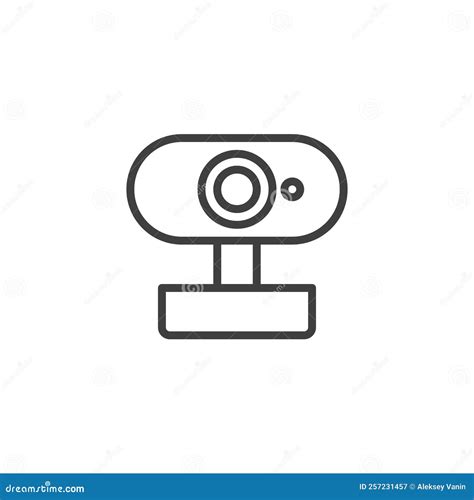 Webcam Line Icon Stock Vector Illustration Of Device 257231457
