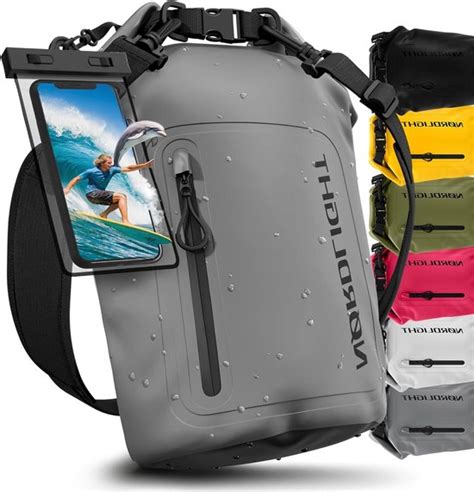 Waterdichte Tas Met Telefoonhoes Roll Top Schouderriem Waterdichte