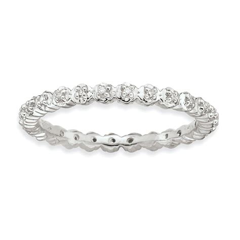 Sterling Silver Diamond Ring