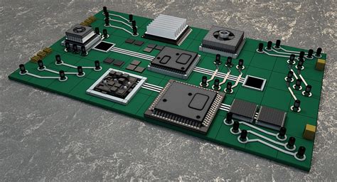 Circuit Board 3d Model 34 C4d Fbx Free3d
