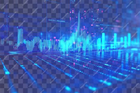 Png Digital Background Chart Blue Visualization Premium Ai Generated Psd