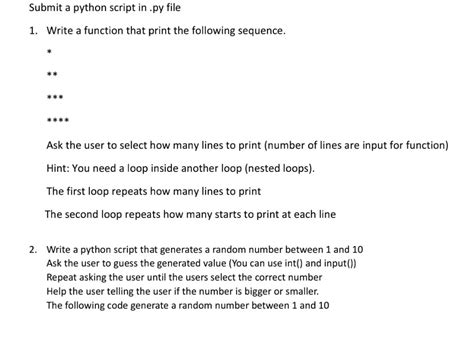 Solved Submit A Python Script In Py File 1 Write A Chegg
