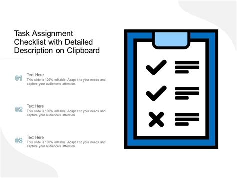 Task Assignment Checklist With Detailed Description On Clipboard