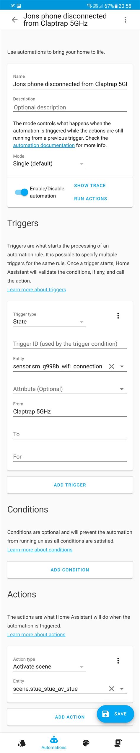 Wifi Presence Detection Using Android Companion App Configuration Home Assistant Community