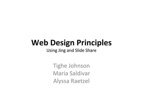 Web Design Principles Ppt