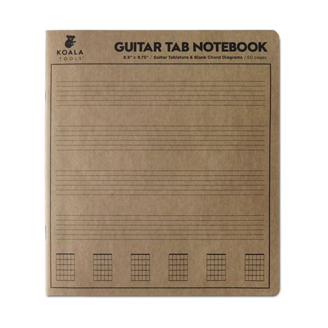 Koala Tools Guitar Tab Notebook 60pp Blank Nepal Ubuy