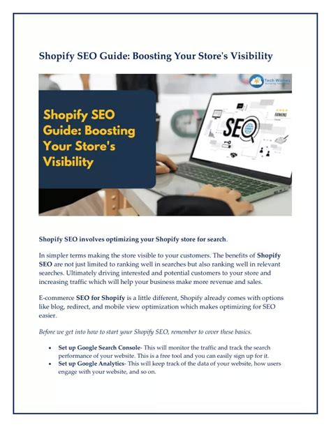 Ppt Shopify Seo Guide Boosting Your Stores Visibility Powerpoint Presentation Id 12645530