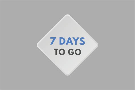 7 Days To Go Countdown Template Seven Day Countdown Left Days Banner Design 15374911 Vector Art