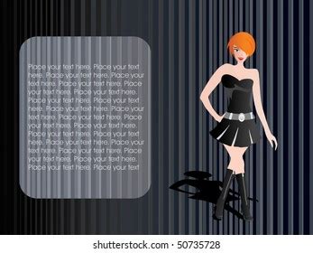 Abstract Black Lines Background Sexy Girl Stock Vector Royalty Free 50735728 Shutterstock