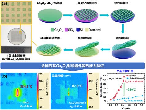 上海微系统所在iedm2024上发布晶圆级金刚石基氧化镓阵列化单晶薄膜及高性能射频器件制备研究进展 中国科学院上海微系统与信息技术研究所