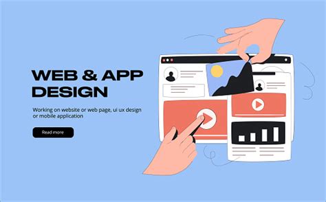 손은 웹 사이트 또는 웹 페이지 Ui Ux 디자인 또는 모바일 응용 프로그램 재설계에서 작업하고 있습니다 스튜디오 또는 에이전시