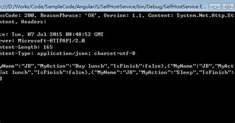 Karatejb C OWIN WebApi Self Host