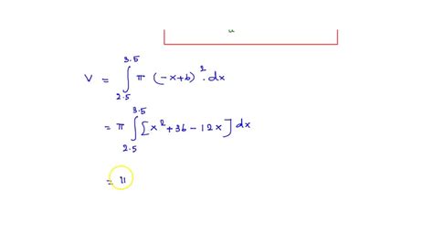 SOLVED Write And Evaluate The Definite Integral That Represents The Volume Of The Solid Formed