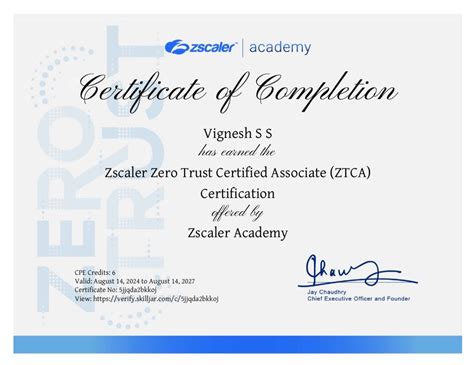 Earned Zscaler Ztca Certification Vignesh S S Posted On The Topic Linkedin