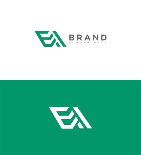 Logotipo Da Letra EA AE Vetor Premium