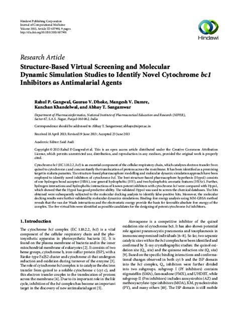 Pdf Structure Based Virtual Screening And Molecular Dynamic