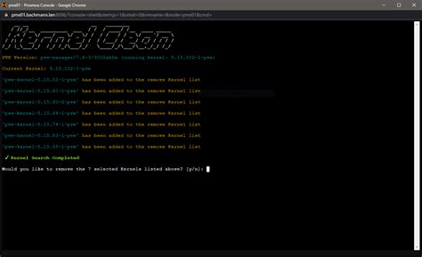 Proxmox Pve Kernel Cleaner Bachmann Lande