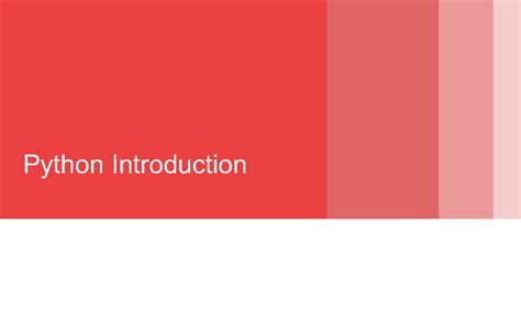 Python Review 20 Python Python Introduction Plan For Today Intro To