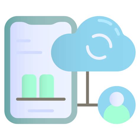 Syncronization Network Cloud Server Storage Database Mobile Icon